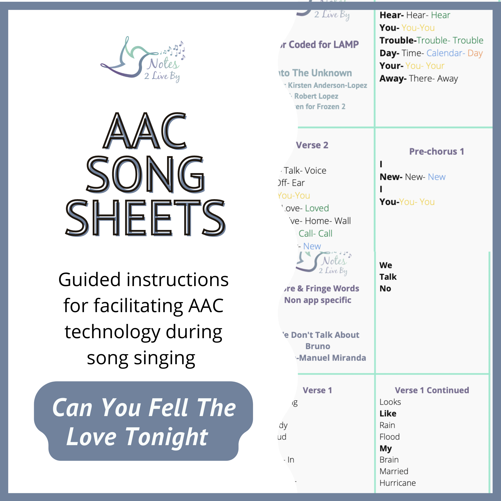 Can You Feel The Love Tonight- AAC Sheet - Mainstay Music Therapy, Inc.